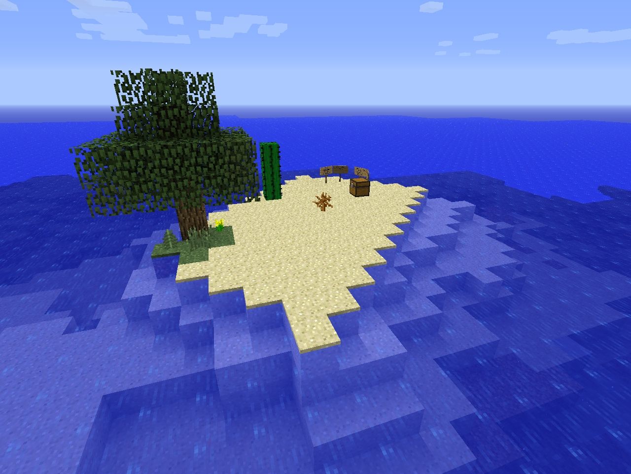 Survival Island with caves, mineshafts and challenges! Minecraft Map