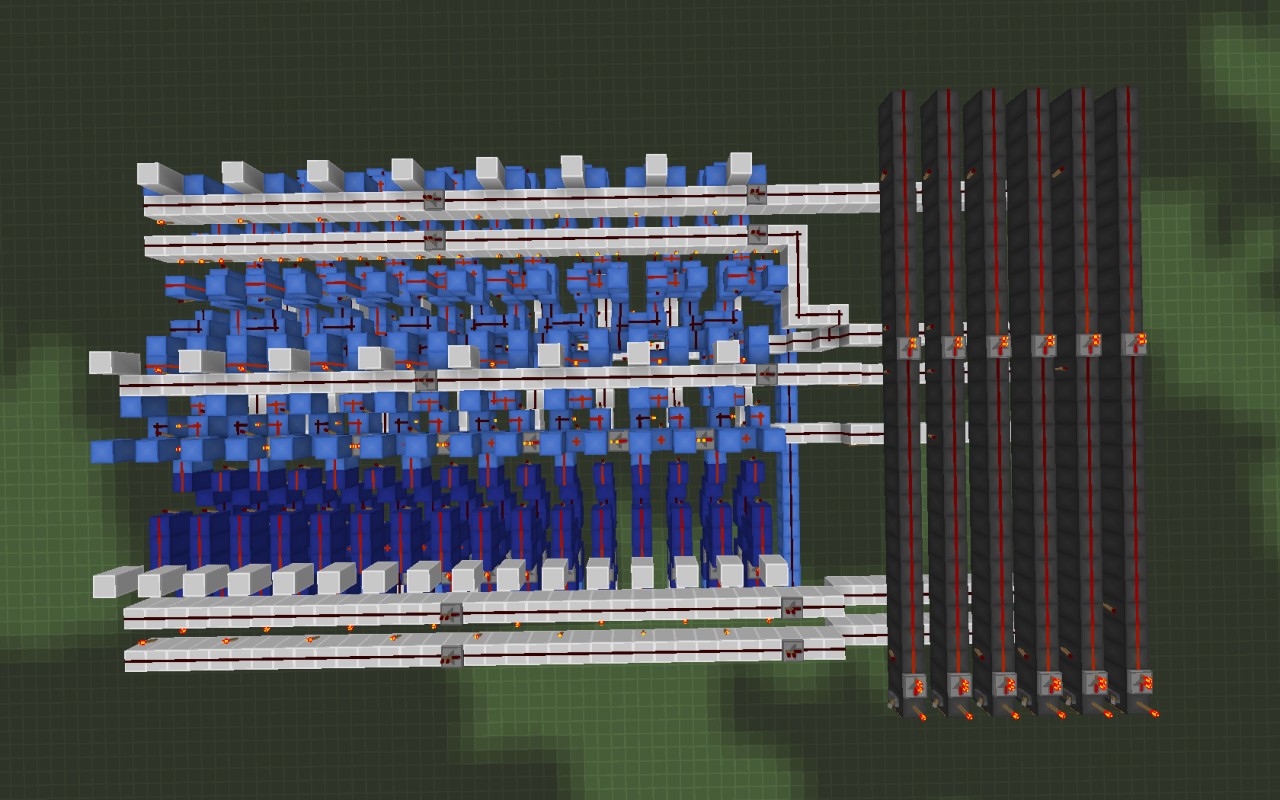 8Bit Redstone mini ALU with 6 functions Minecraft Map