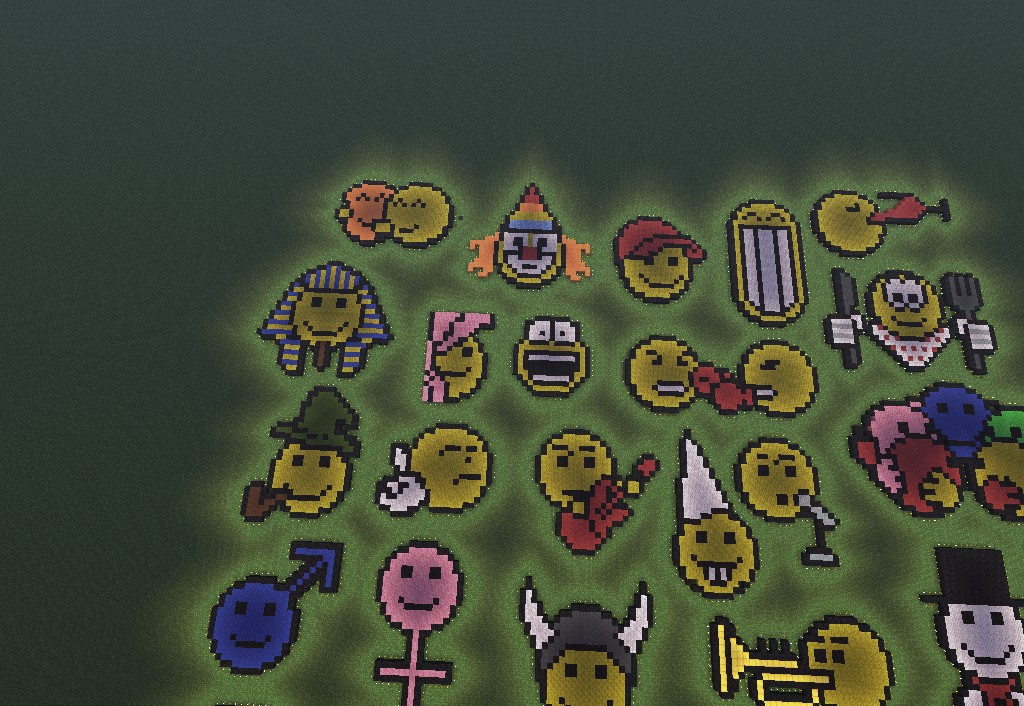 smileys and other pixelart Minecraft Map