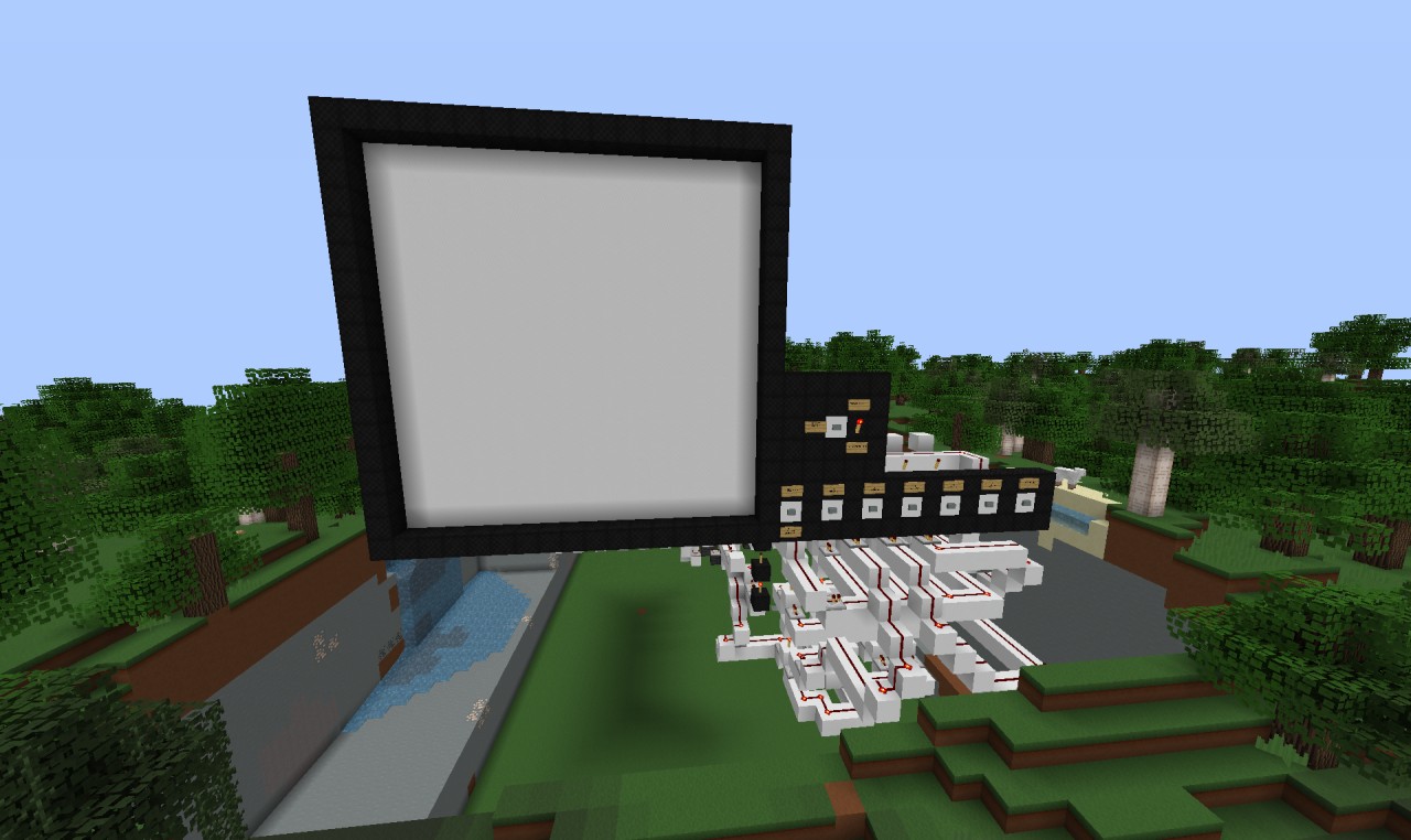Redstone piston display 8x8 pixel Minecraft Map