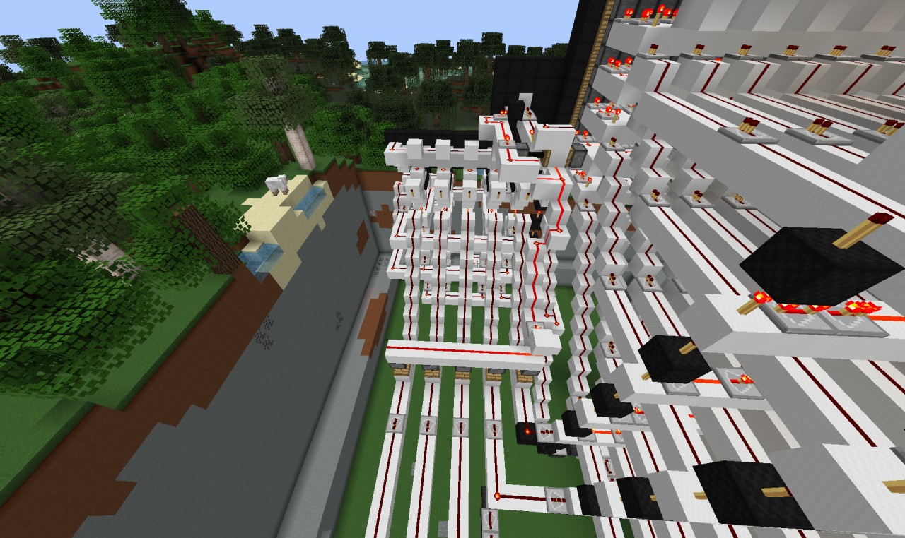 Redstone piston display 8x8 pixel Minecraft Map