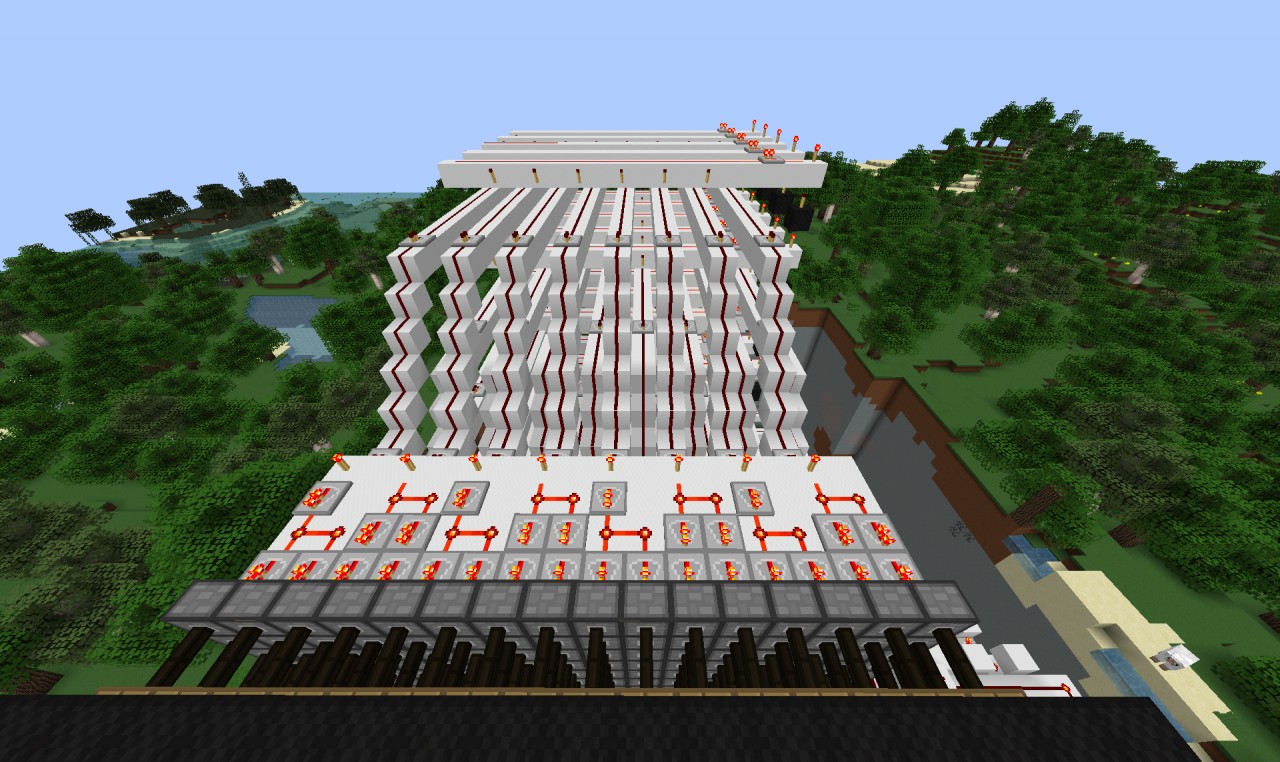 Redstone piston display 8x8 pixel Minecraft Map