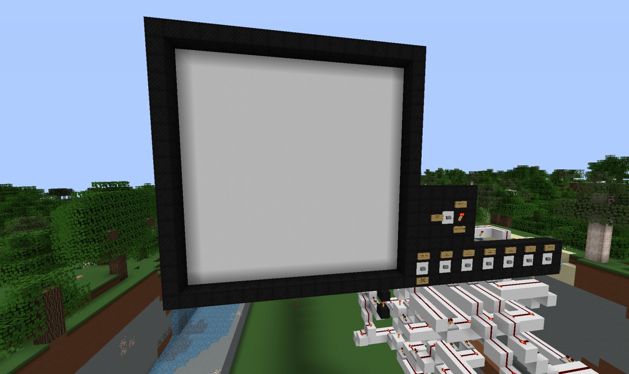 Redstone piston display 8x8 pixel Minecraft Map
