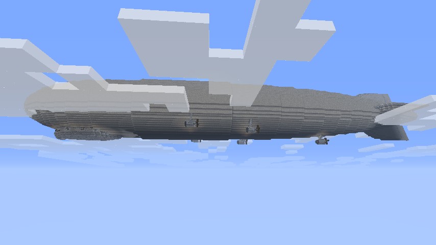 My first Airship - 1.25:1 Scale LZ127 Graf Zeppelin. Minecraft Map