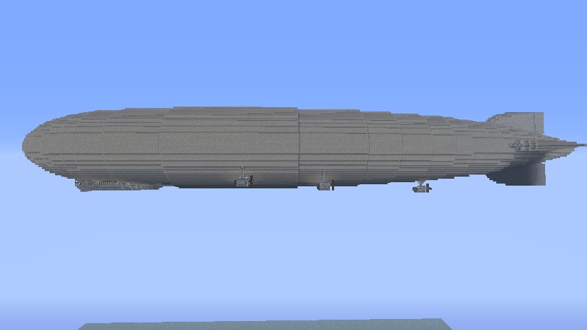 My first Airship - 1.25:1 Scale LZ127 Graf Zeppelin. Minecraft Map