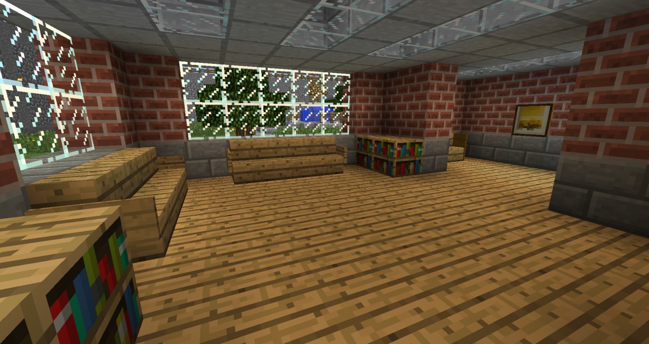 House With wall and working 3x3 gate. Minecraft Map