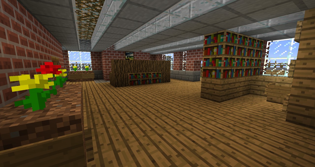 House With wall and working 3x3 gate. Minecraft Map