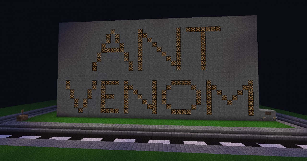 Light up AntVenom's name Minecraft Map