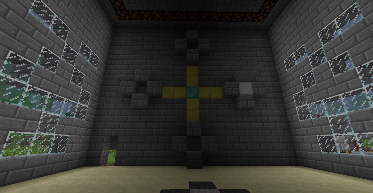 Railway Station with Complicated RedStone Clock Minecraft Map