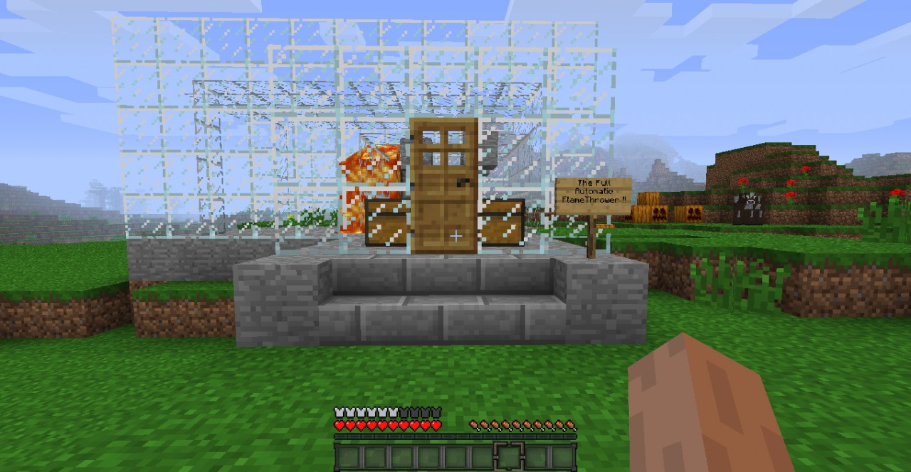 Full Automatic FlameThrower !!!!!!! Minecraft Map