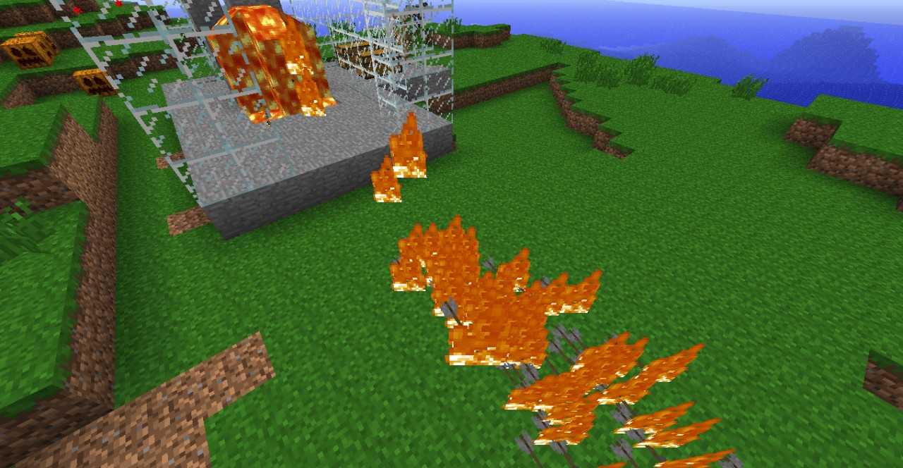 Full Automatic FlameThrower !!!!!!! Minecraft Map