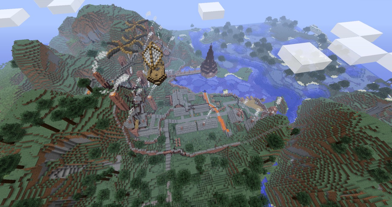 Minecraft .-steampoint-. city Minecraft Map