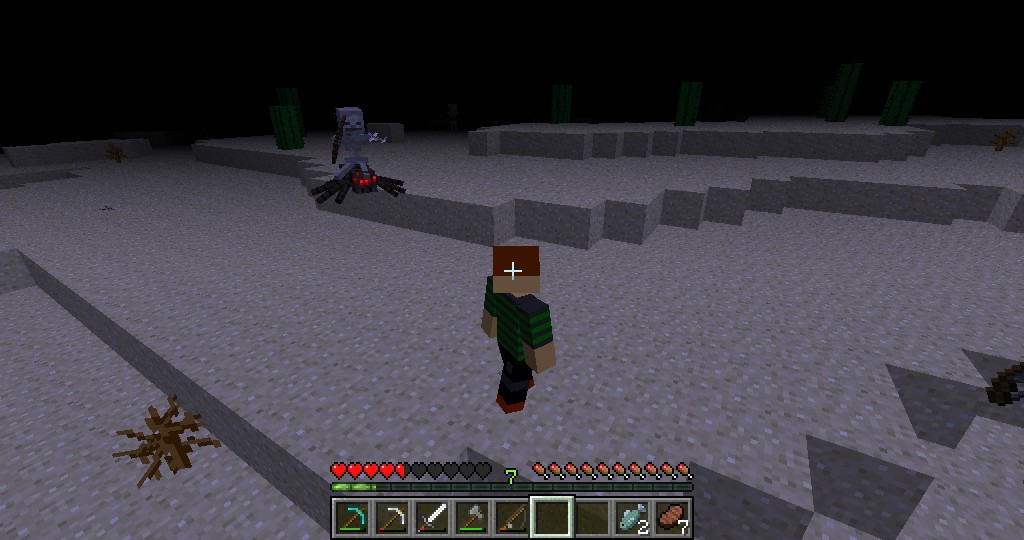 Skeleton rides spider?