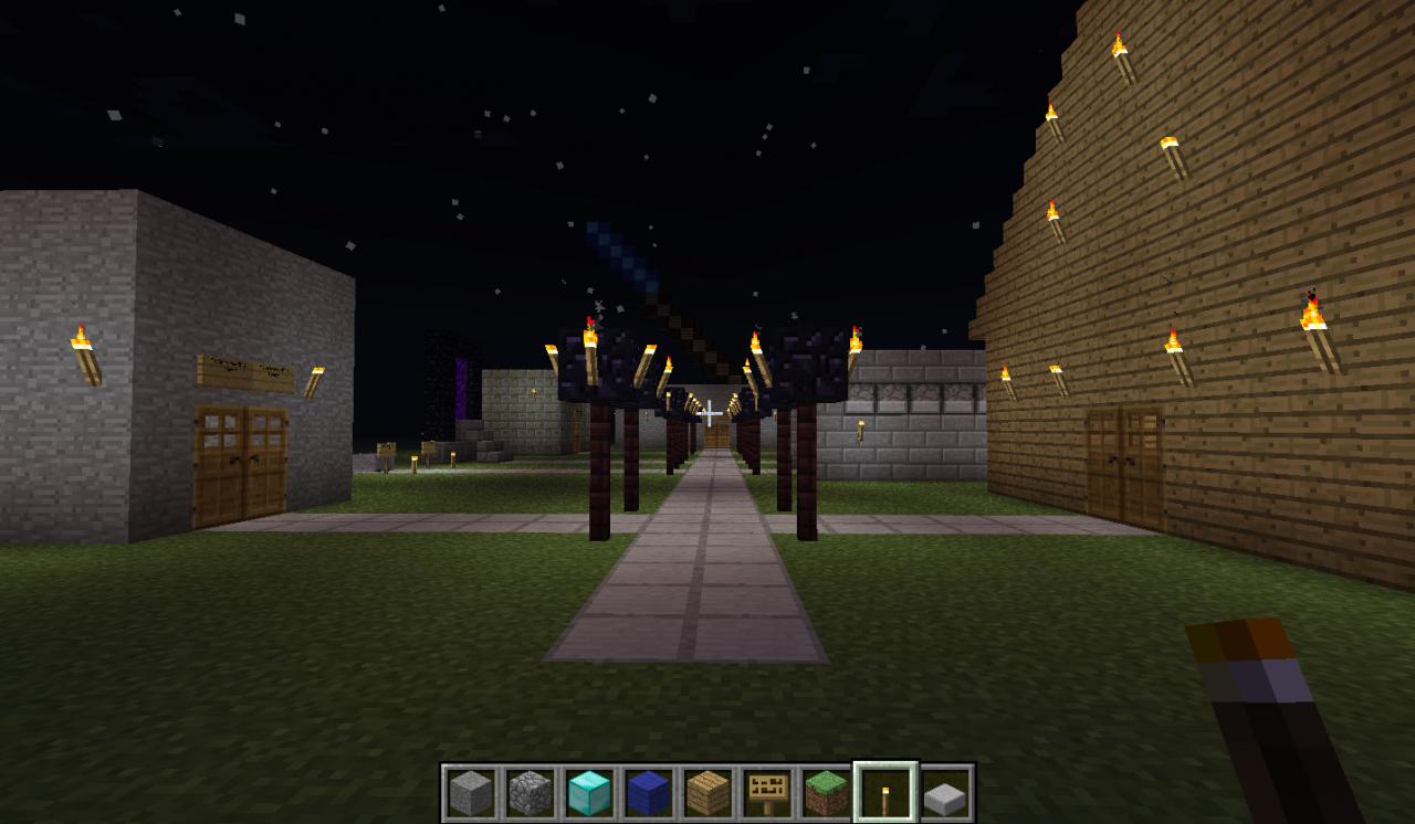 man made huge npc village Minecraft Map