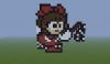 Touhou - Reimu Hakurei 8-bit Pixel Art Minecraft Map