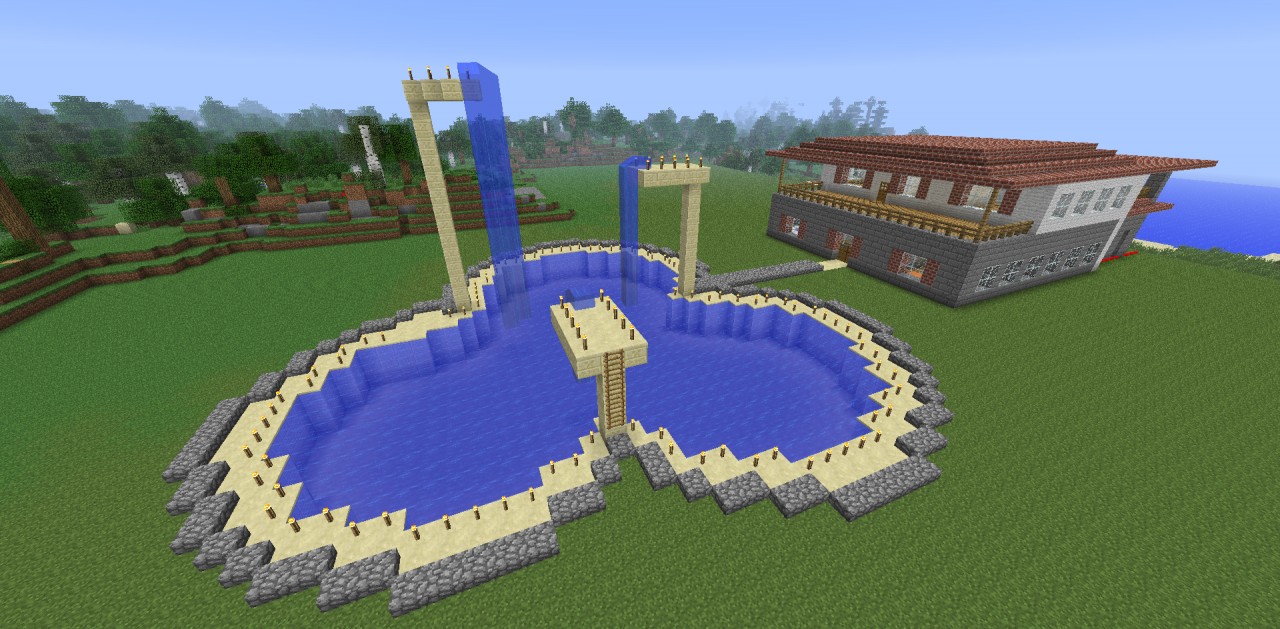 Villa with pool Minecraft Map