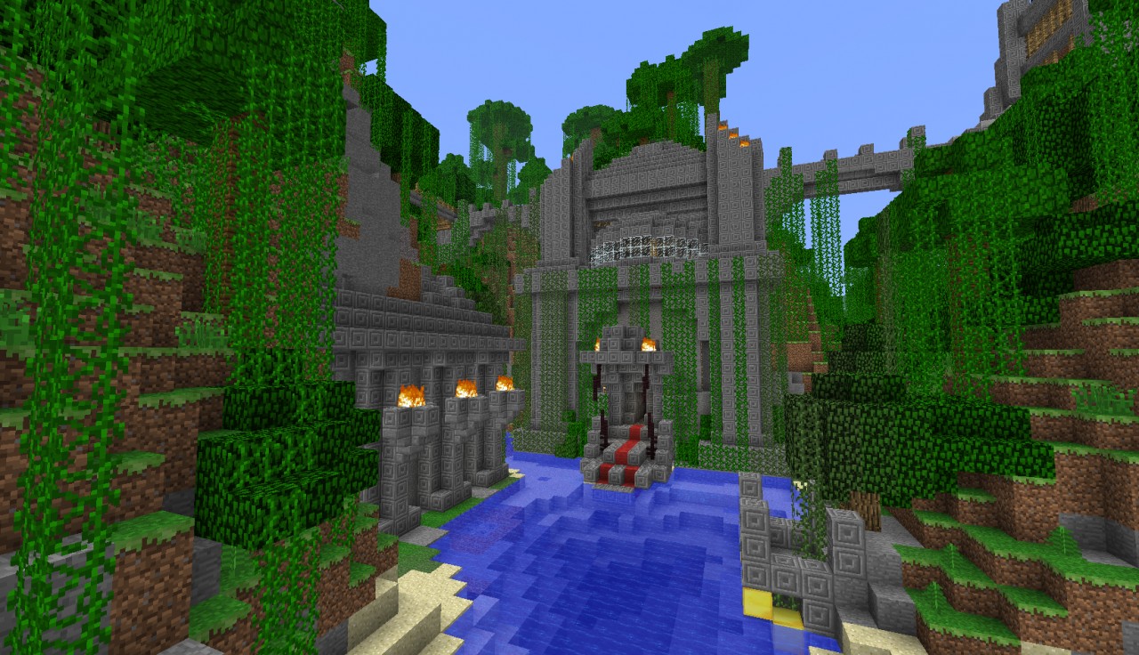 HUGE Mayan Temple Minecraft Map