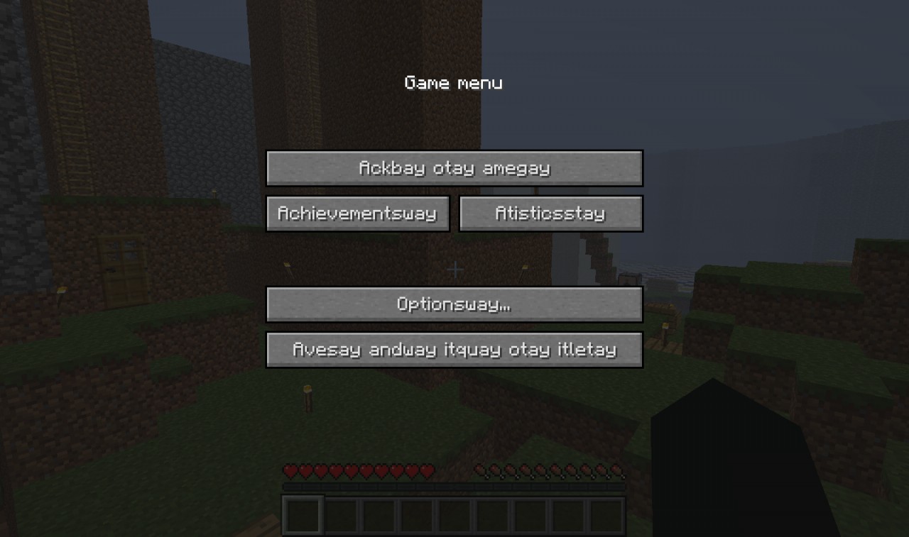 Pig Latin Minecraft Mod