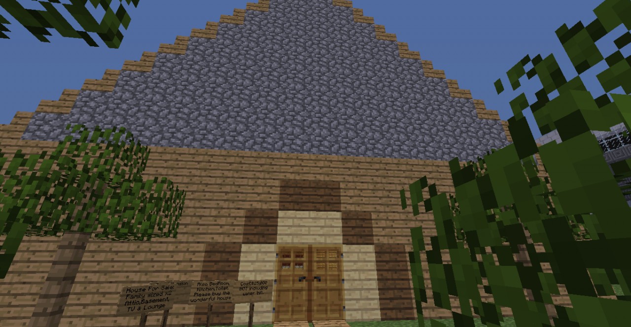 Cricket stadium with random buildings Minecraft Map