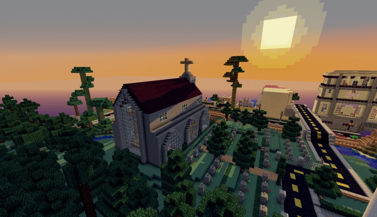 Church with Graveyard Minecraft Map