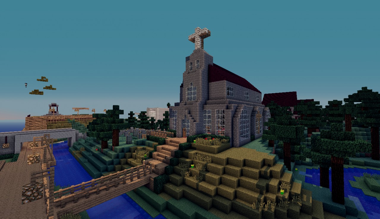 Church with Graveyard Minecraft Map