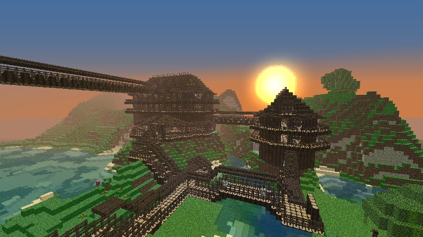 The Great Wooden Hotel. Minecraft Map