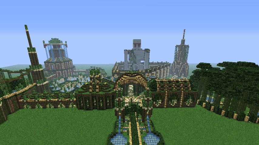 Golem Temple & 5 block challenge Minecraft Map