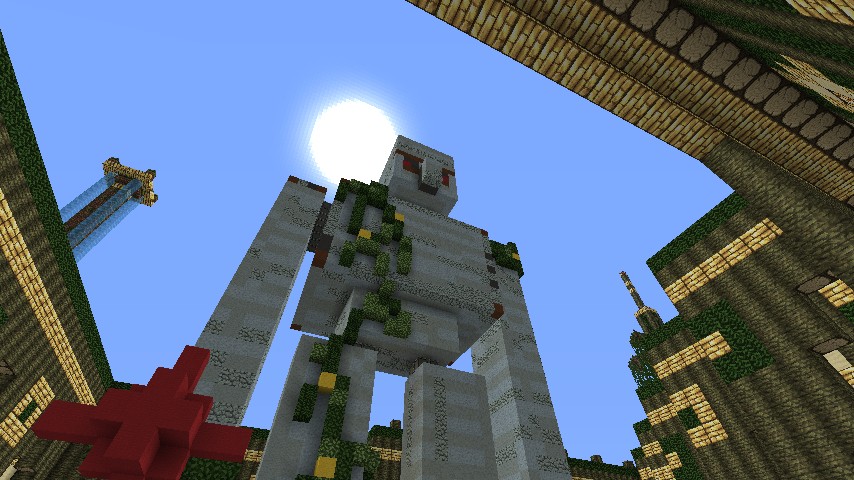 Golem Temple & 5 block challenge Minecraft Map