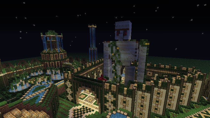 Golem Temple & 5 block challenge Minecraft Map