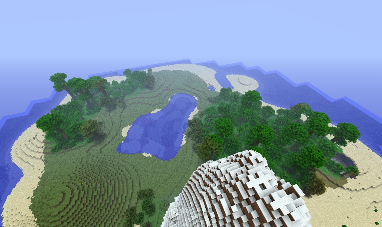 island with many biomes Minecraft Map