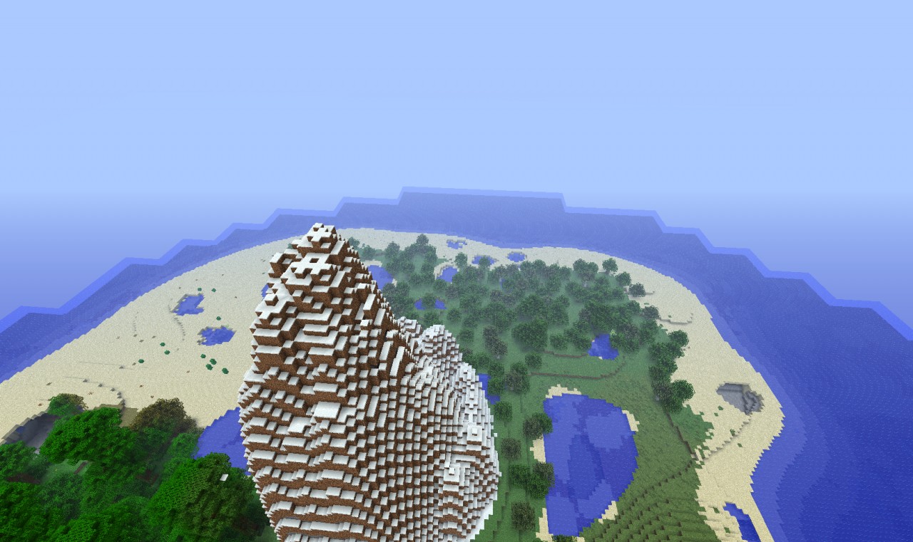 island with many biomes Minecraft Map