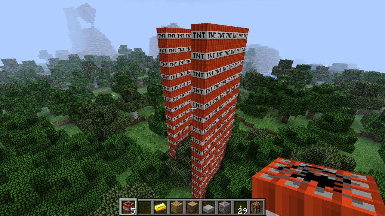 Giant tnt block activated Minecraft Map