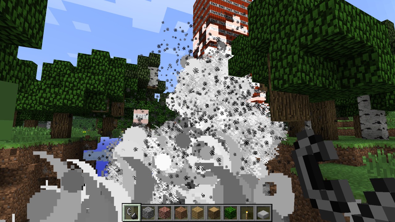 Giant tnt block activated Minecraft Map