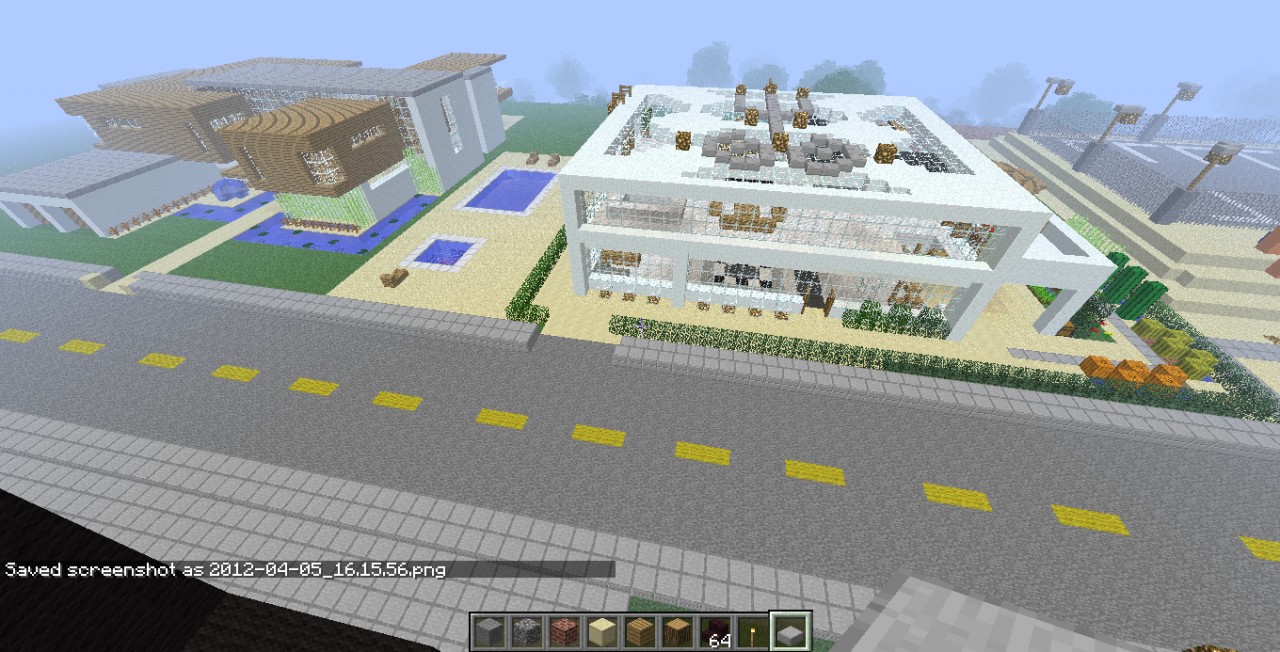a fancy and modern street Minecraft Map