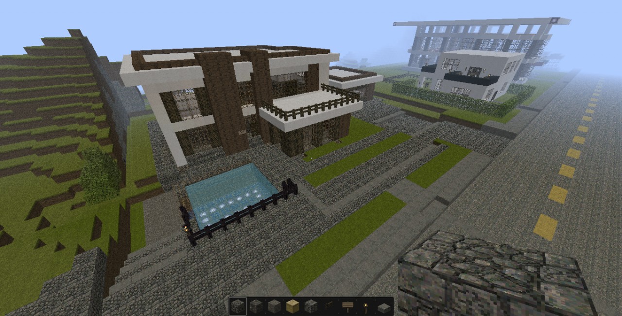 a fancy and modern street Minecraft Map