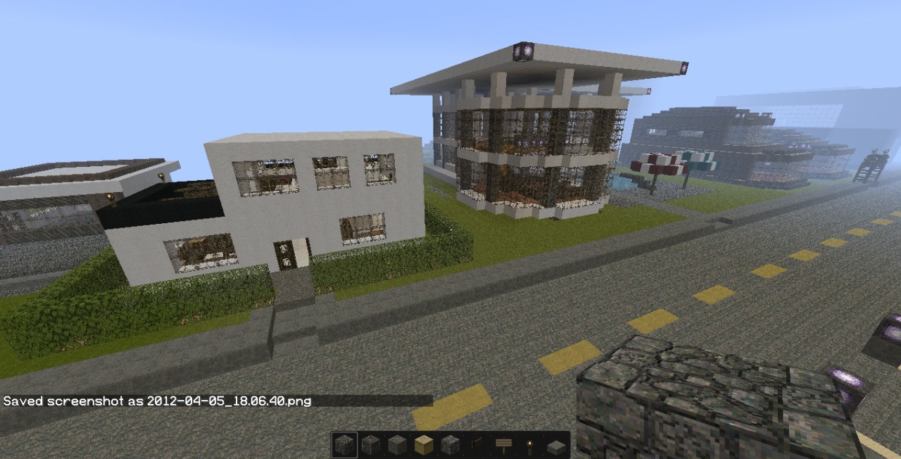 a fancy and modern street Minecraft Map