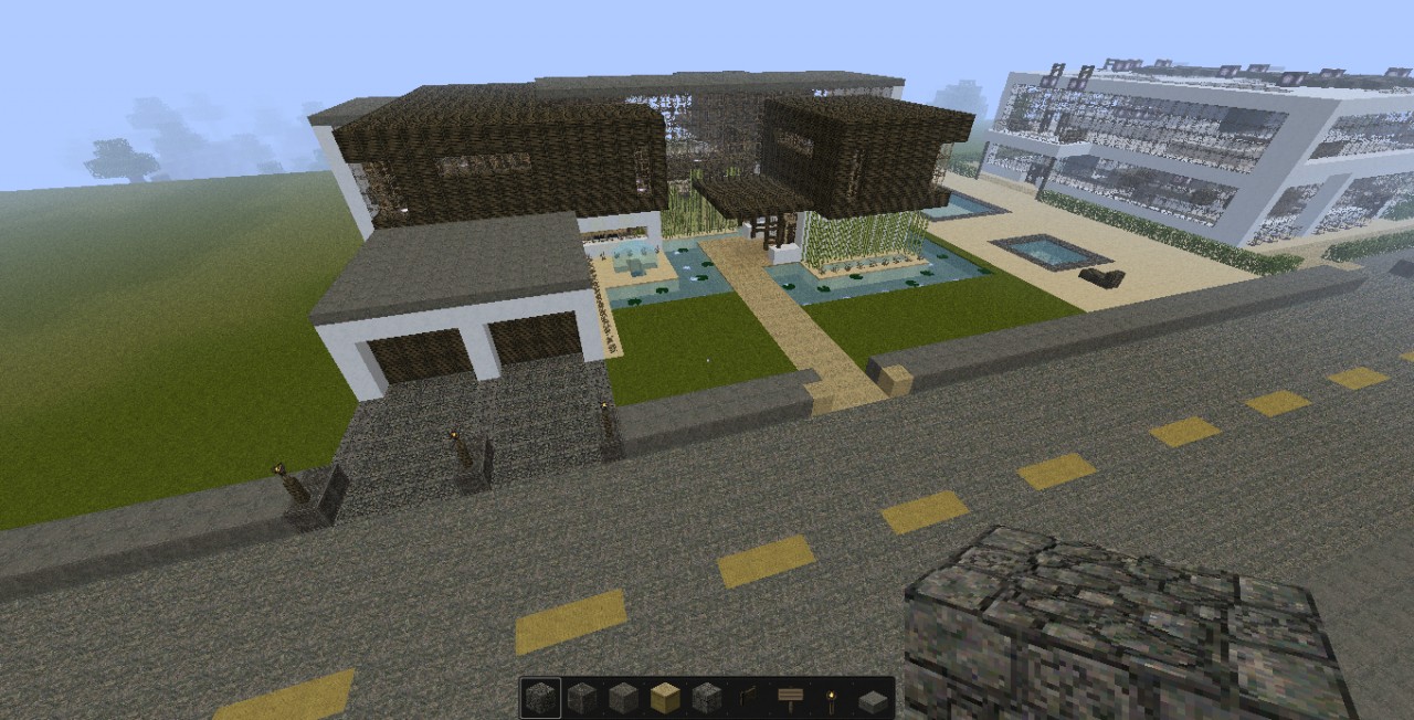 a fancy and modern street Minecraft Map