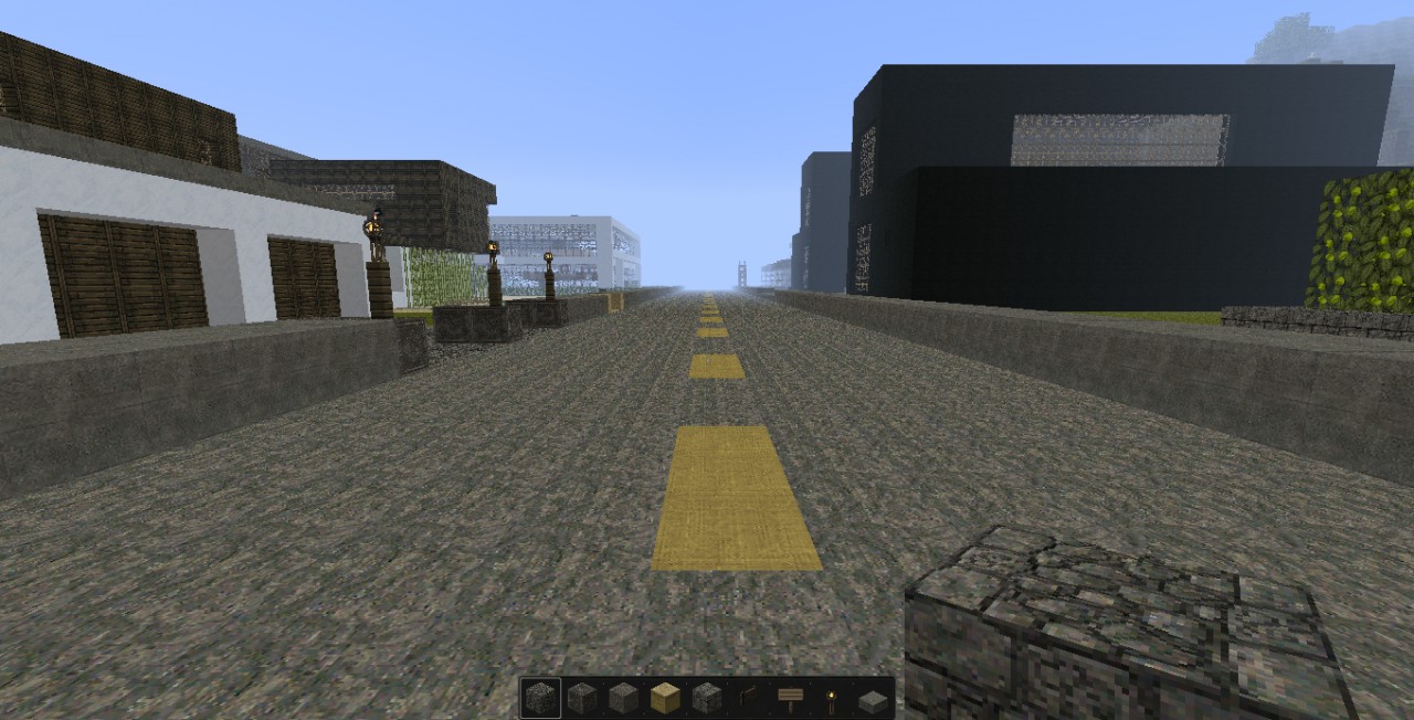 a fancy and modern street Minecraft Map
