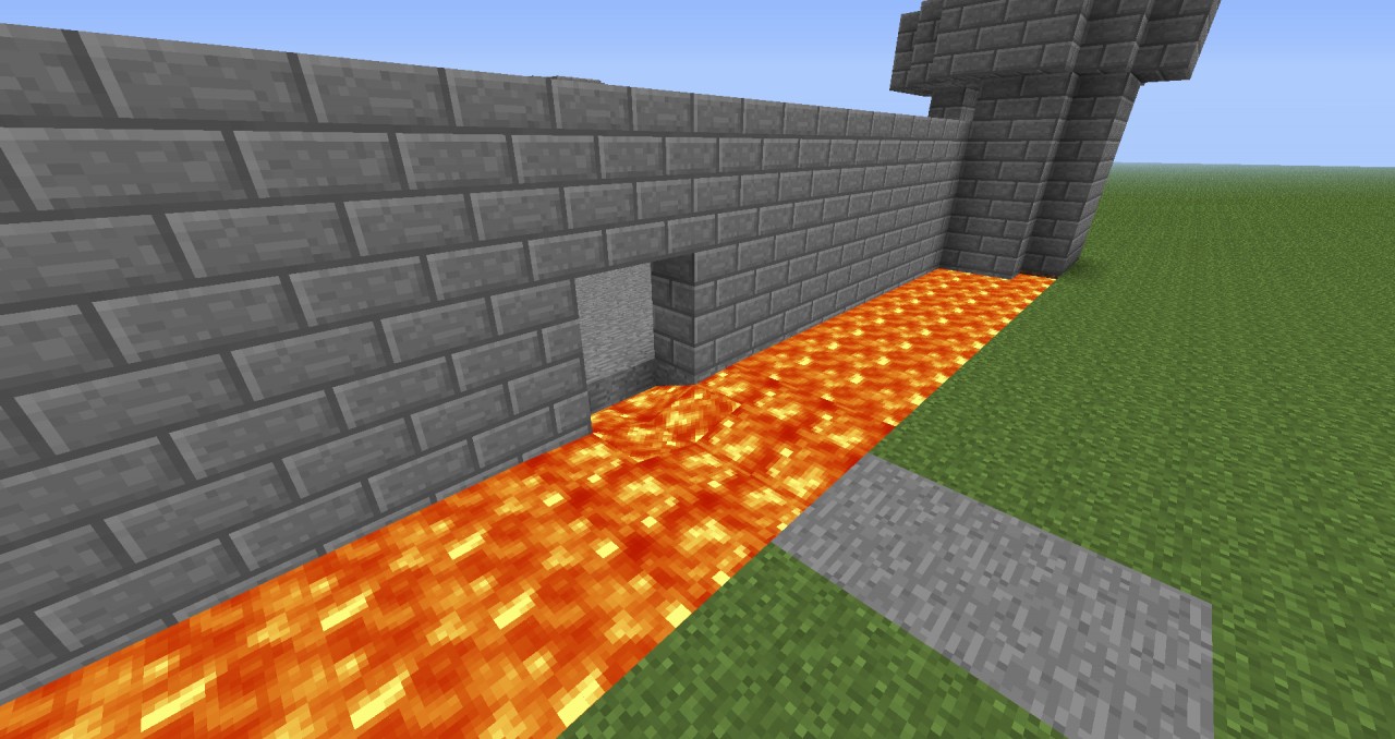 Castle With Redstone Powered Drawbridge Minecraft Map