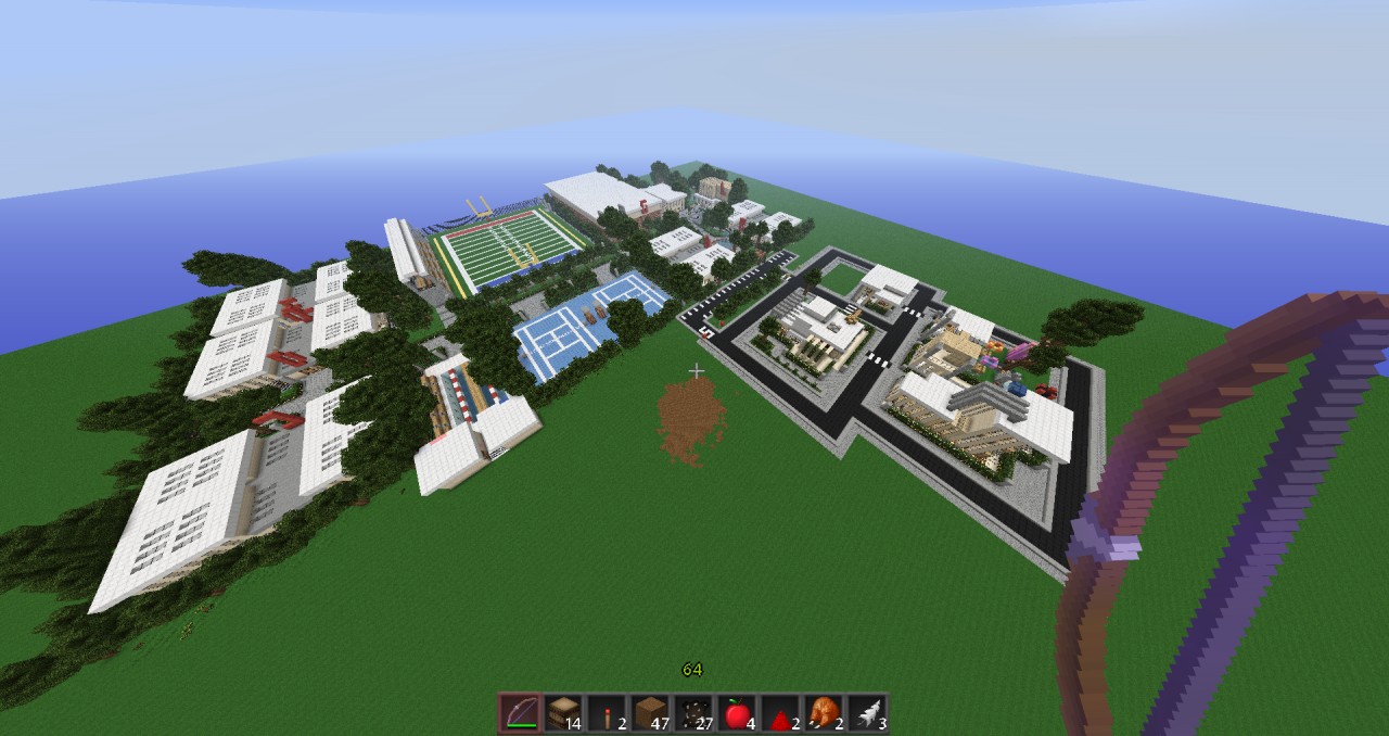 Modern Town /includes school Minecraft Map