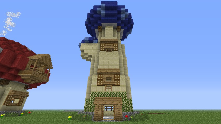 Blue Mushroom Tower Minecraft Map