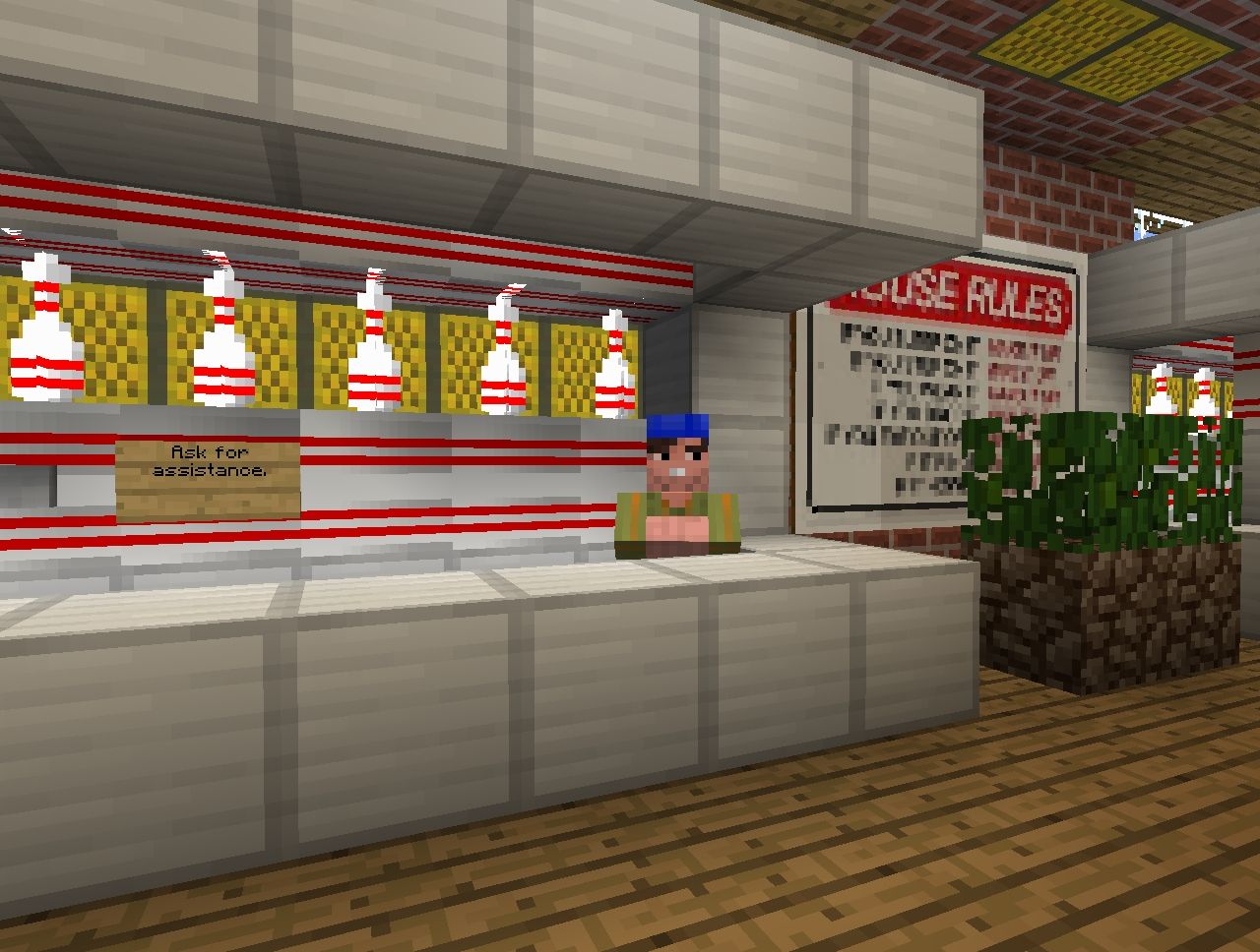 Bowling Centre - realistic 6 lanes of 10 pinbowling Minecraft Map