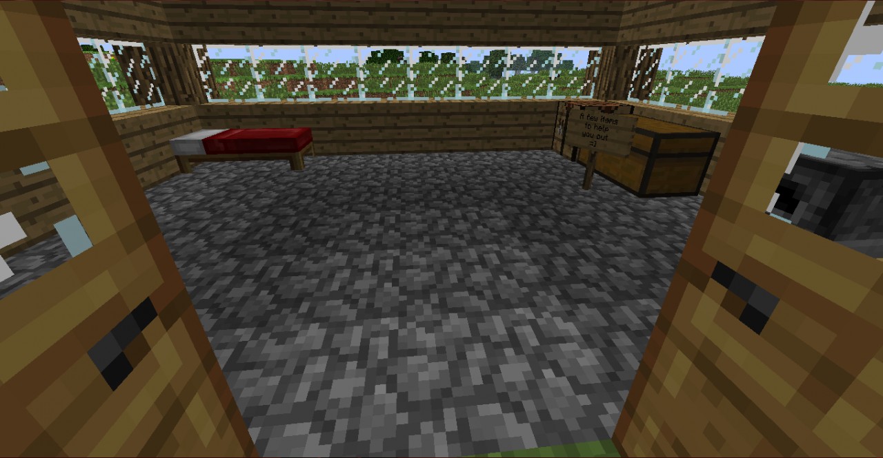 Starter house and farm Minecraft Map