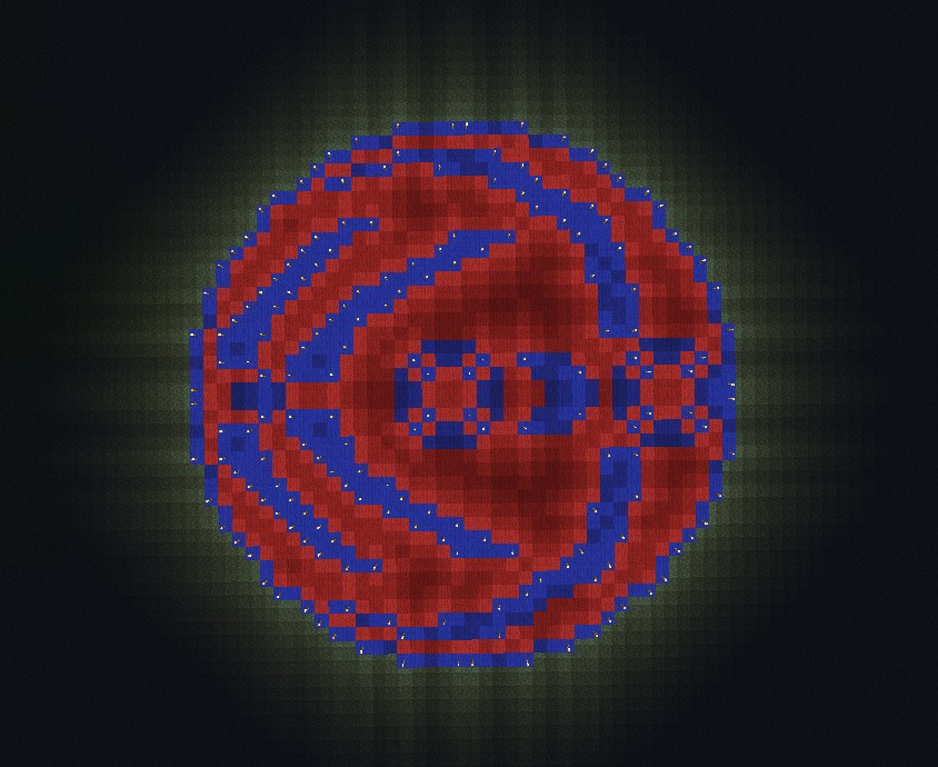blu/red circle noob art Minecraft Map