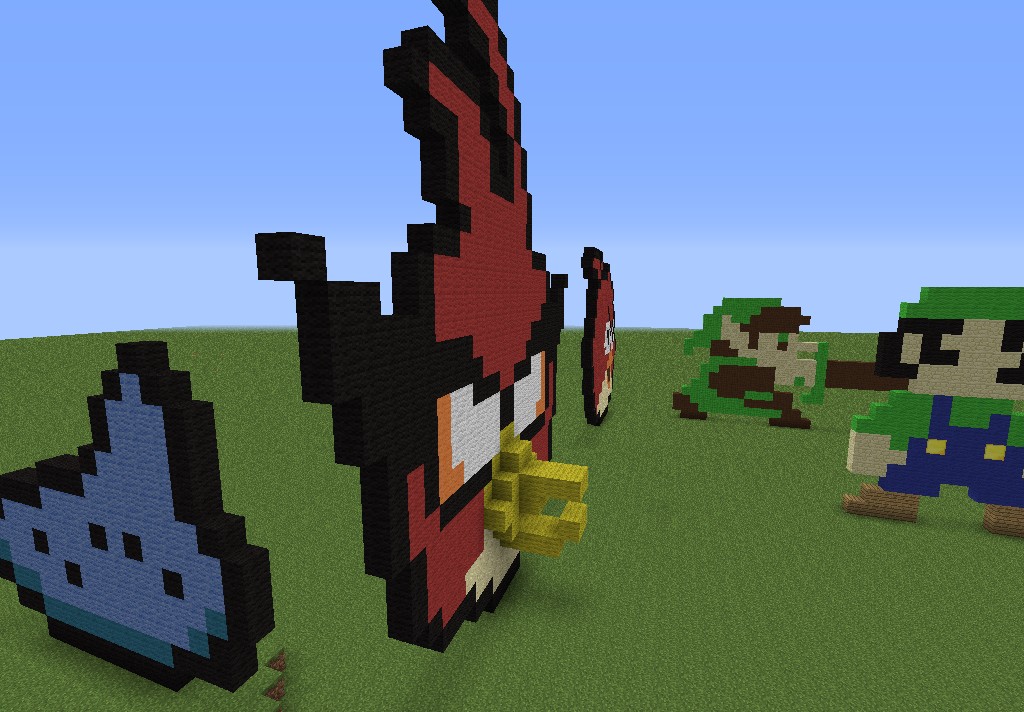 Red Angry Space Bird + Schematic Minecraft Map