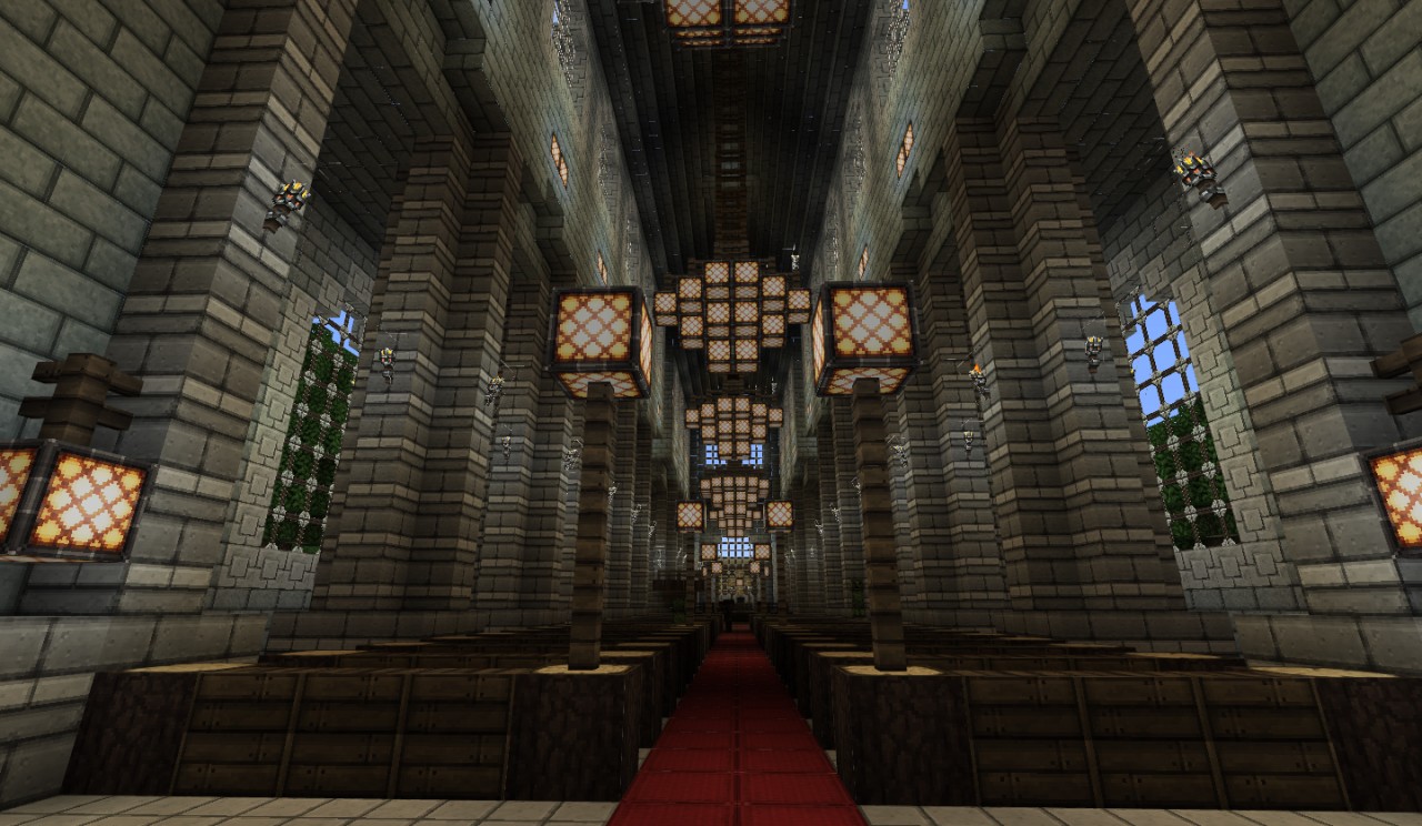 Cathedral with interior Minecraft Map
