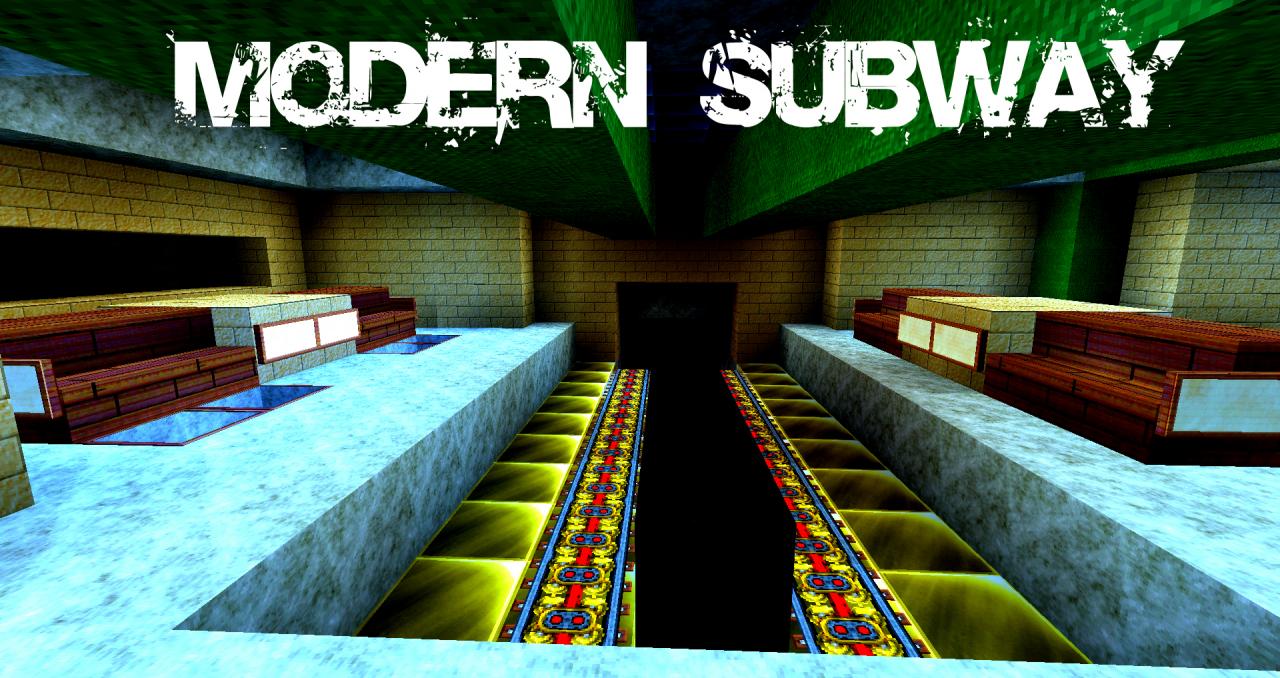 Modern subway | Over 20 houses bonus! | Challenge: 7/31 Minecraft Map