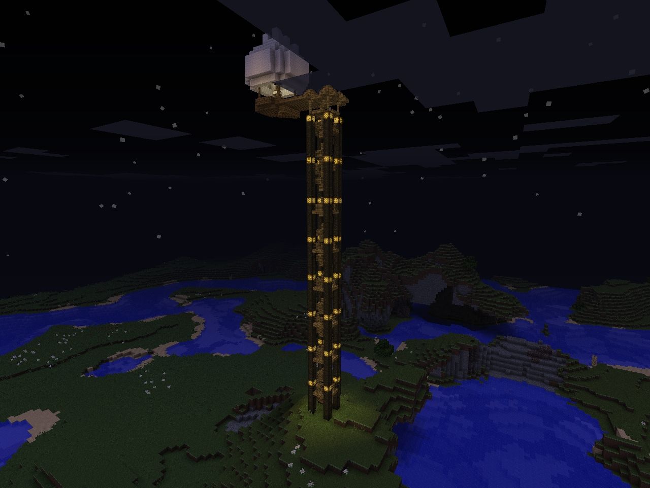 The Sky path and Air Balloon Minecraft Map
