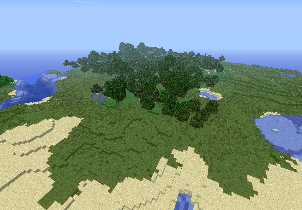 Snow,Desert, Jungle, Forest, Swamp Biomes at Spawn Minecraft Map