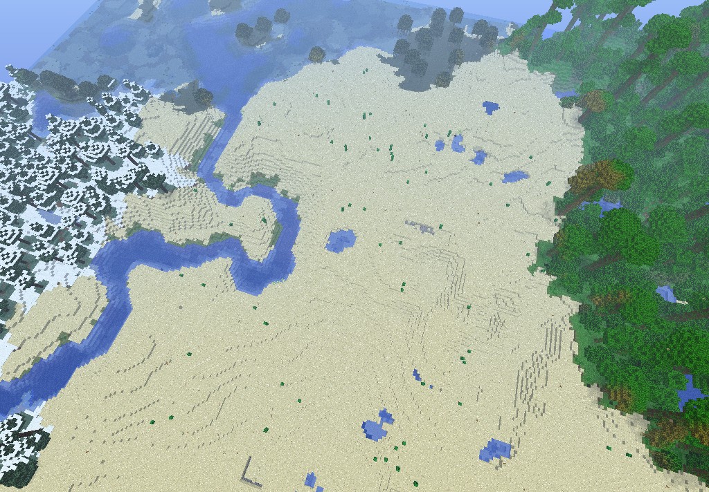 Snow,Desert, Jungle, Forest, Swamp Biomes at Spawn Minecraft Map